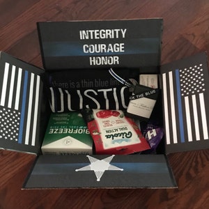 Police Officer Gift Box / Law Enforcement Appreciation Care Package ...