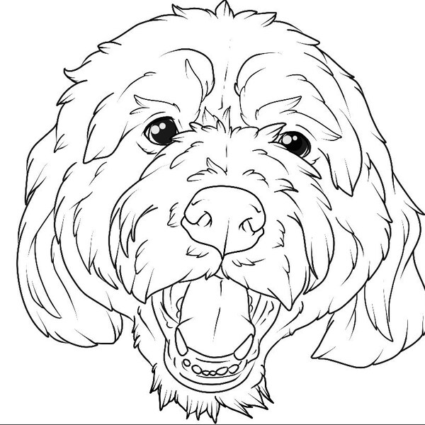Custom Line Dog Drawing (digital File) - Etsy