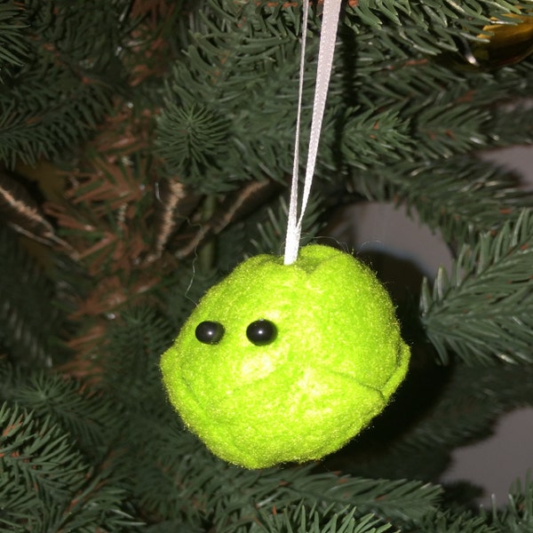 Brussel Sprout Bauble Needle Felted Christmas Decoration Handmade From ...