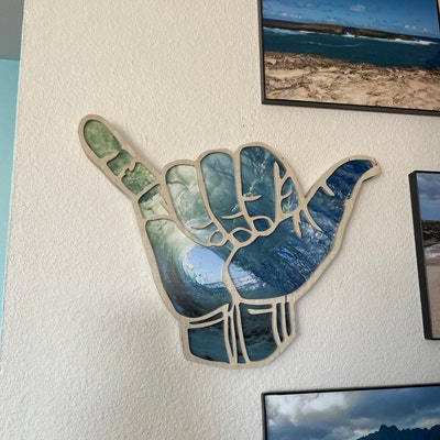 Shaka Hand Sign / Hang Loose Hand / Surf Art Decor / Coastal - Etsy UK