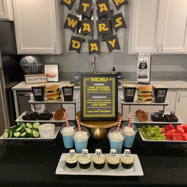 Star Wars EDITABLE Food Tent - Instant Download - Etsy