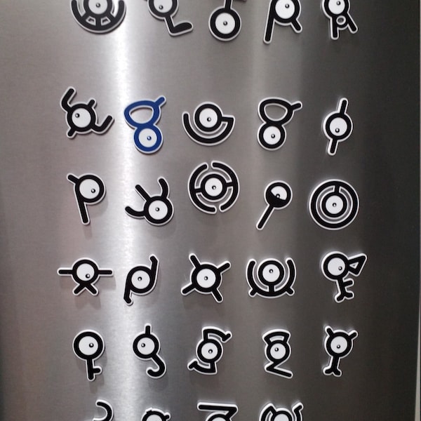 Pokémon Unown Fridge Magnets - Complete Set (28) Plus Bonus Shiny - Etsy