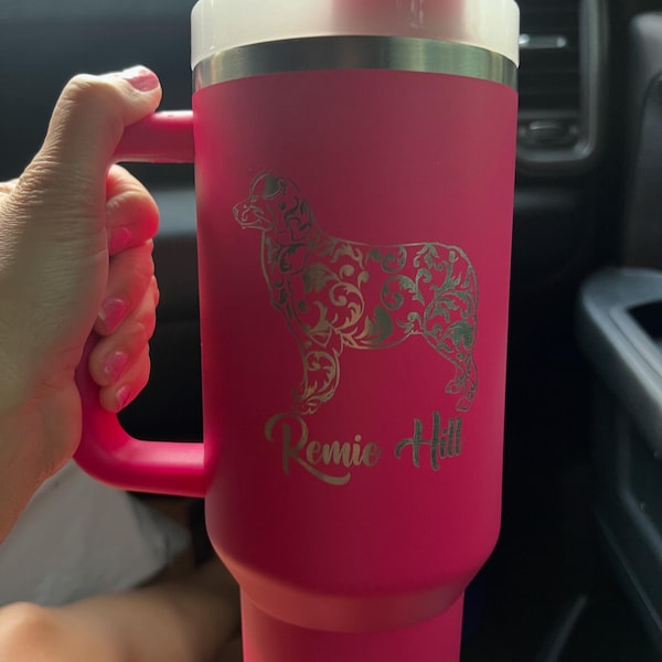 Personalized Stanley 40oz Cup, Custom Valentine's Day Gift, Monogrammed ...