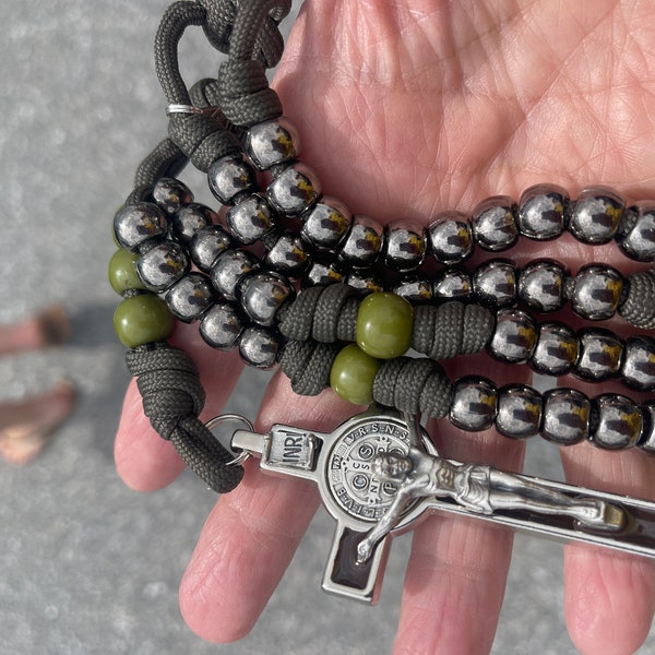 Men Warrior Paracord Rosary Beads ARMY Metal Beads - Etsy