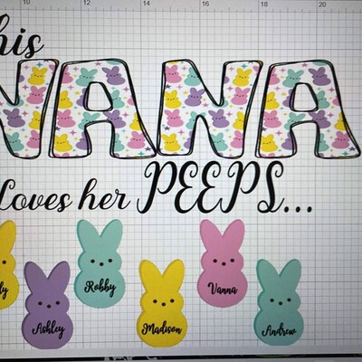 Original Designer Peeps Alpha Font Easter Letters PNG Sublimation ...