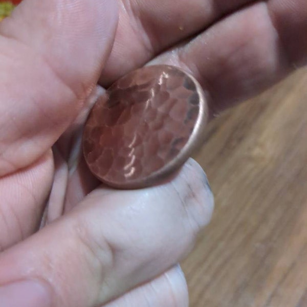 Hammered Copper Worry Stone Coin - Etsy