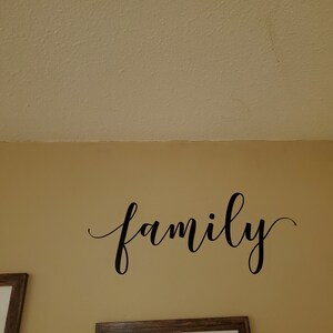 Family Wall Decal, Handwritten Font Family Decal, Family Lettering ...