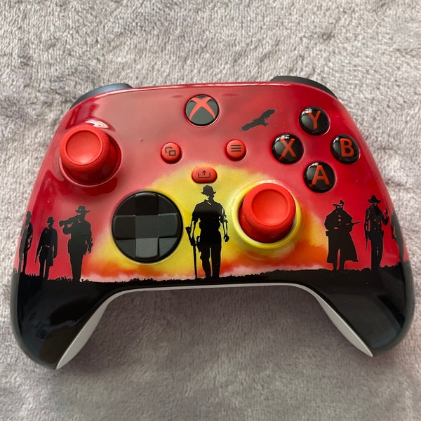 Custom Painted Controller, Western Sunset RDR2 Themed, for Xbox - Etsy