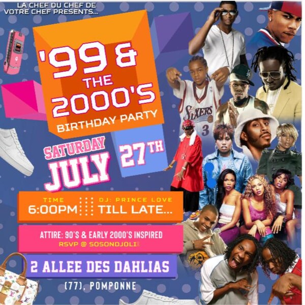 Customizable Retro Party Flyer Template, 2000s R&B Party Invitation ...