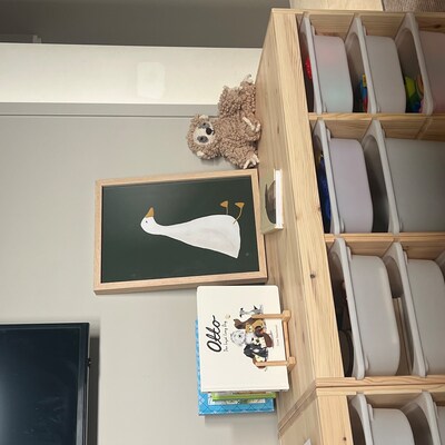 Silly Goose Wall Art, Cute Goose Poster, Dark Green Boy Nursery Decor ...