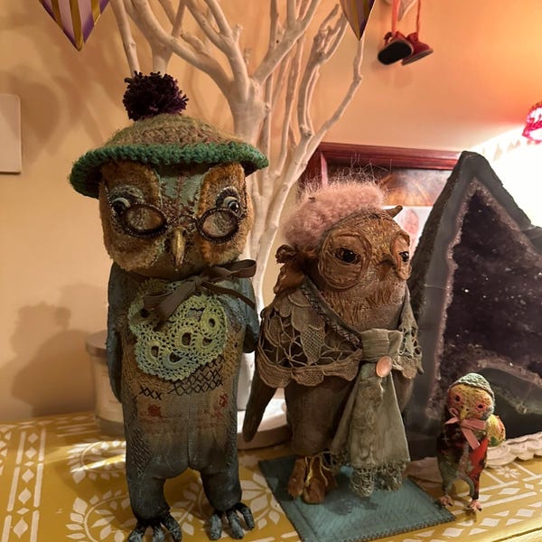 Walter - Textile Art Bird Hand Made Artistic Bird, Personaalized Bird ...