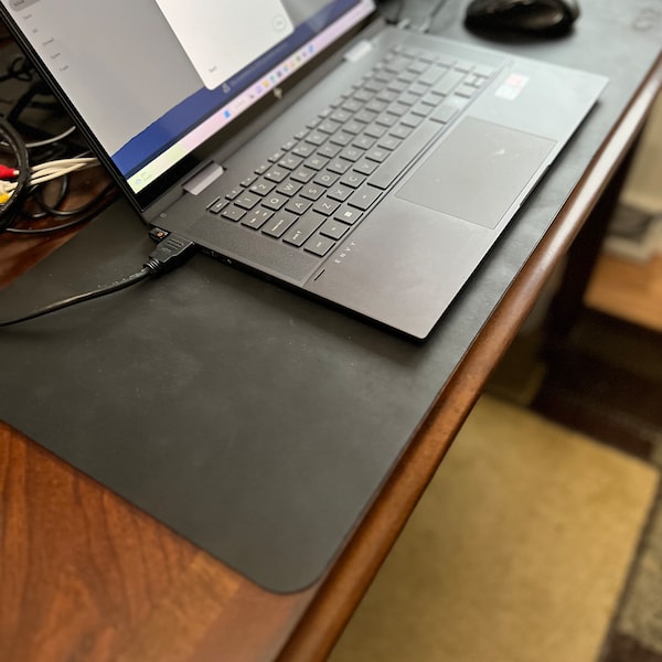 Leather Desk Mat, Custom Desk Pad, Extra Large Desk Mat, Personalized ...