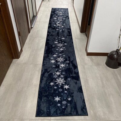 Mosaic Compass Rug, Compass Round Rug, Deep Sea Blue Compass Rug ...