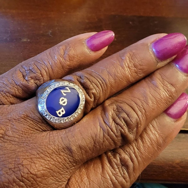 Phi Beta Sigma Fraternity Ring Blue Stones (ΦΒΣ) - Shine Series - Etsy