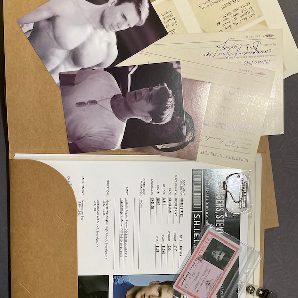 Captain America file Steven Rogers S.H.I.E.L.D. Secret File Paper Props ...