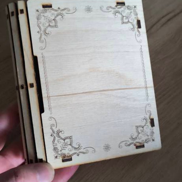 Slider Book Box Laser Cut Svg Files, Wood Gift Slider Book Box, Vector ...