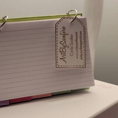Index Cards, Blank and Lined Refills, Punched Holes for Artbysunfire ...