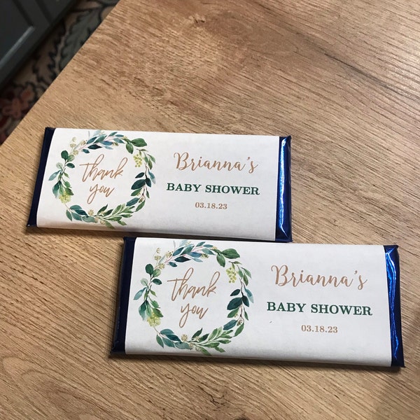 Chocolate Bar Wrapper Template, Printable Candy Bar Wrappers, Greenery ...