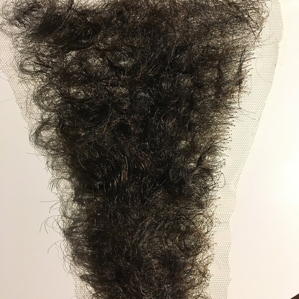 Professional Quality Fine Lace Full Coverage Black Brown Pubic Hair
