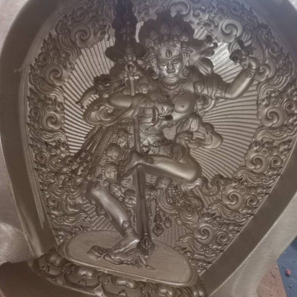 Old Thai Khmer Ceramic Shaman Rishi Sitting on Sacred Leklai Stone II ...