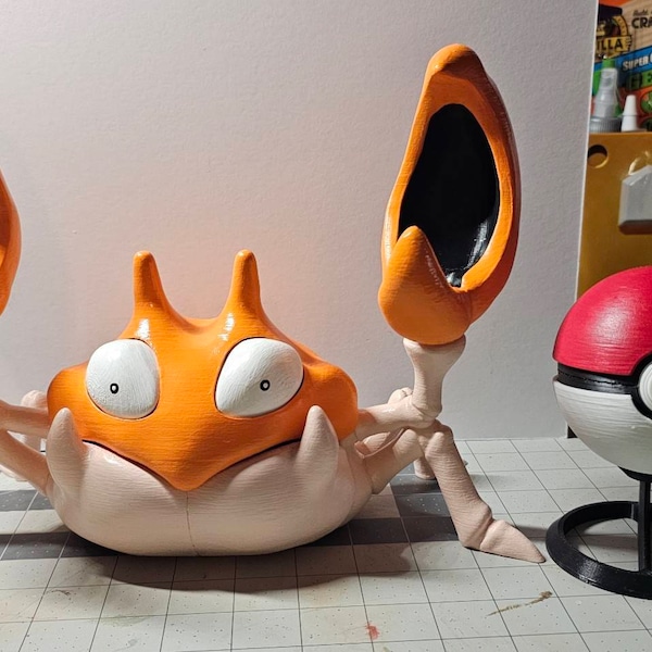 Life-size Krabby Pokémon 3D Printed & Hand-painted Prop (made to Order ...