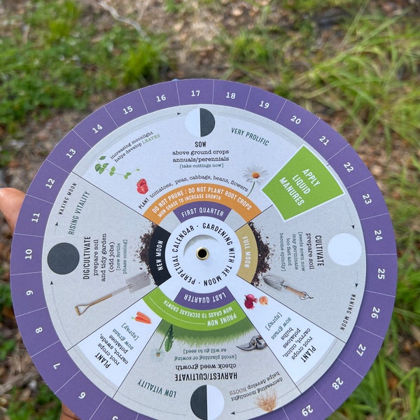 Moon Gardener Perpetual Calendar: Lunar Cycle Biodynamic Gardening - Etsy