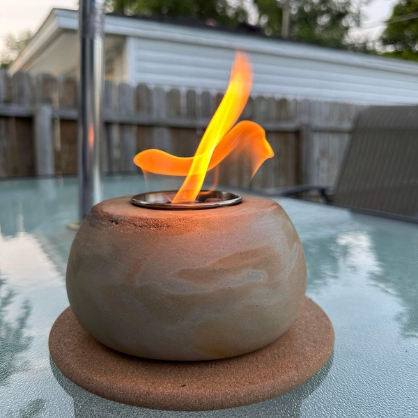 Concrete Brazier Mold: Round Stone, Cement Pot, Home Decor - Etsy