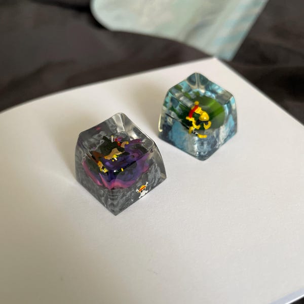 Glowing Fire Artisan Keycap, Fire Demon Anime Keycap, Anime Keycap ...