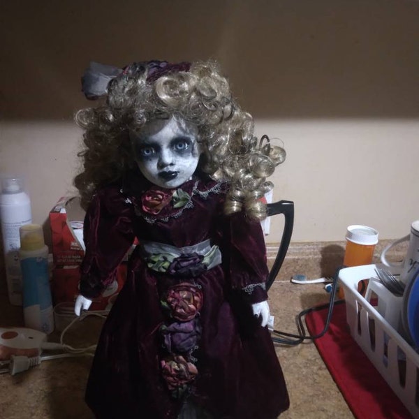Creepy Doll Dark Art Disturbing Girl Doll Spooky Zombie Dollz Original ...