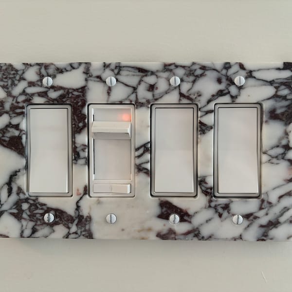 RAINBOW Marble Light Switch Plate Cover, 1-toggle Light Switch Plate - Etsy