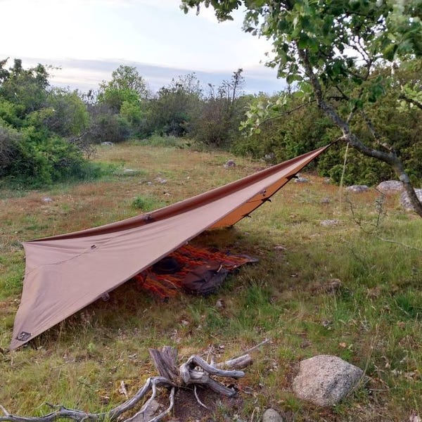Artisanal Bushcraft Oilskin Tarp- Handmade Waxed Cotton Canvas Nessmuk ...