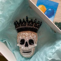 Embroidered UFO, Alien Brooch, Beaded Brooch, Flying Object, Alien ...