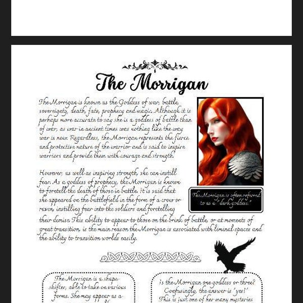 The Morrigan Grimoire: Celtic Goddess Guide, Witch Book of Shadows (PDF ...