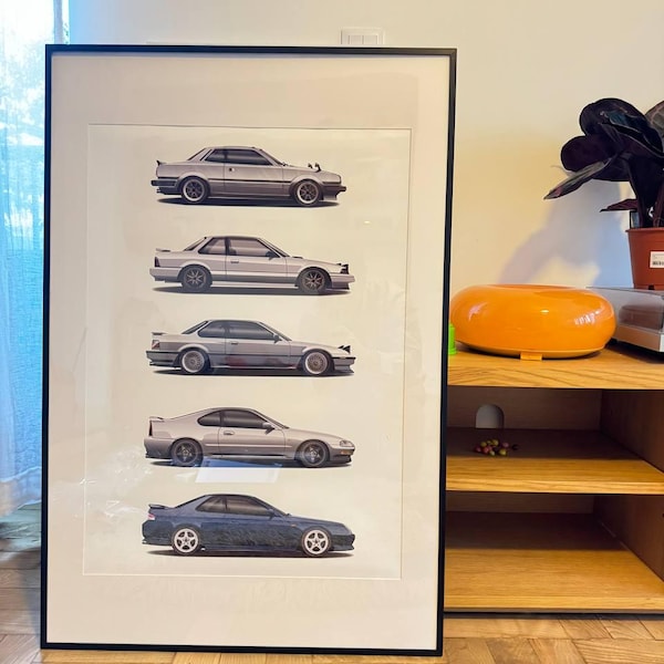 Civic Type R Generation Print, Type R EK9, EP3, FN2R, FD2R, FK2R, FK8R ...