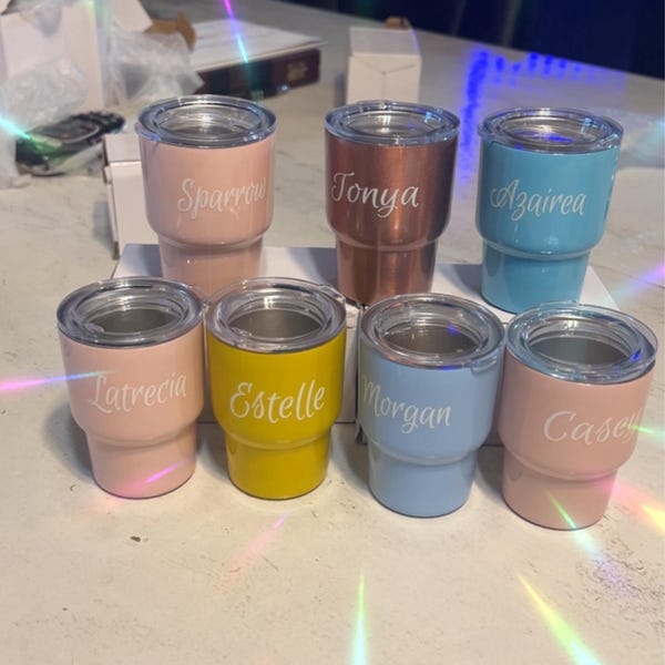Personalized Mini Tumblers: Bridesmaid Wedding Party Favors - Etsy