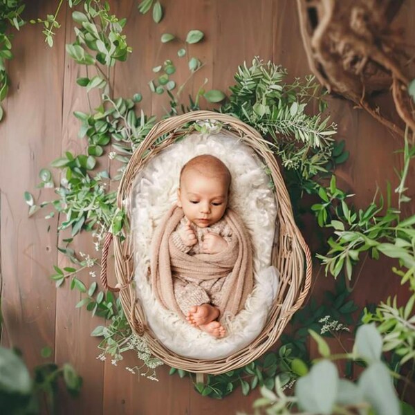 35 Neutral Newborn Digital Backgrounds, Big Bundle, Newborn Composite ...