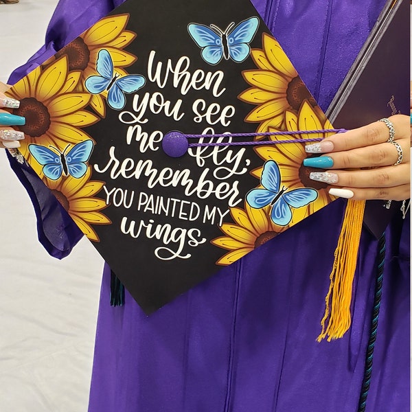 Now the Adventure Begins- Grad Cap Topper Graduation Gift Tassel Custom ...