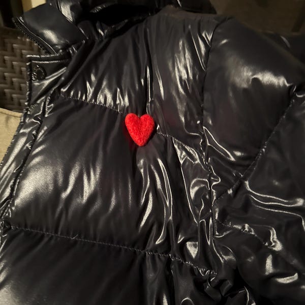 Big Pink Heart Pin - Valentine's Day Heart Brooch - Felt Heart Jewelry ...