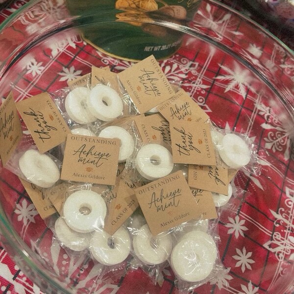 100pcs Outstanding Achievemint Favors,graduation Mints,graduation Party ...