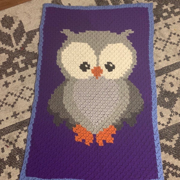 INSTANT DOWNLOAD - Owl - Crochet Graph - Crochet Pattern - Woodland ...