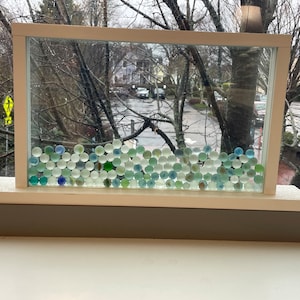 Dreamcatcher Stand up Sea and Beach Glass Display Window With Dividers ...
