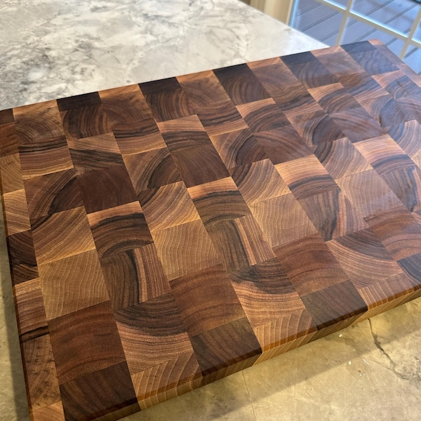 Personalised Maple End Grain Cutting Board, Custom Butcher Block ...