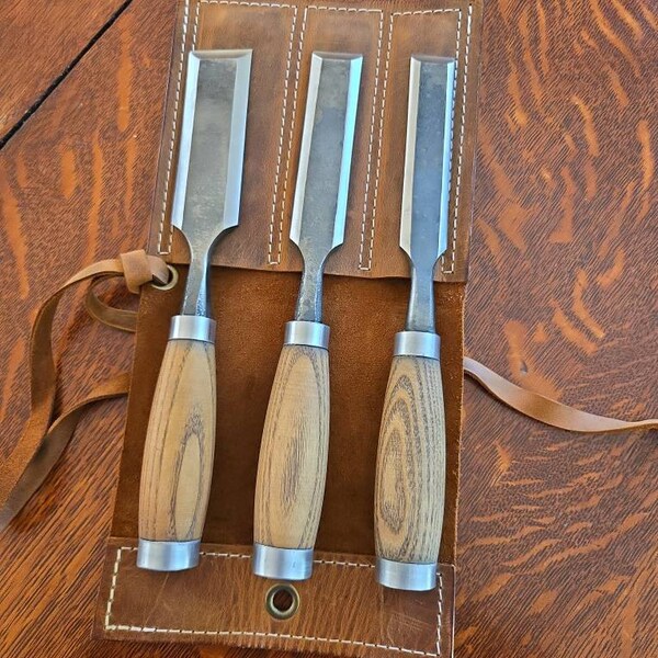 4-piece Timber Frame Chisel Set, Sharp Blade. Woodworking Tools. Hand ...