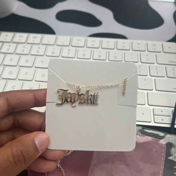 Name Necklace for Men, Personalized Men's Necklace, Men Name Plate ...