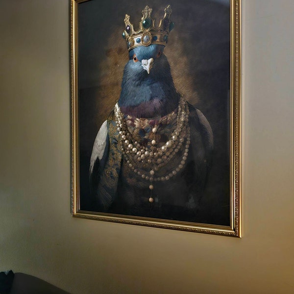 Dinosaur T. Rex Wall Art Set Vintage Painting Style Portrait of ...