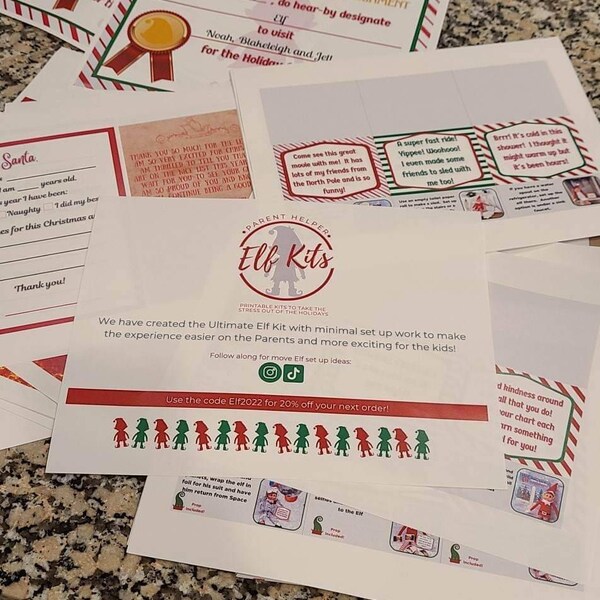 Multiple Elves Printable Elf Kit Christmas Elf Kit Elf Bundle Elf Ideas ...