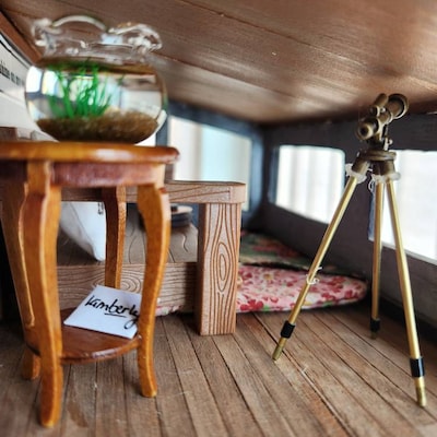 Dollhouse Miniature Turntable Record Player 1950s Style Red 1:12 Scale ...