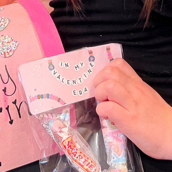 Era Inspired Personalized Valentine Kit, Set of 24 Stickers and 24 Bags ...