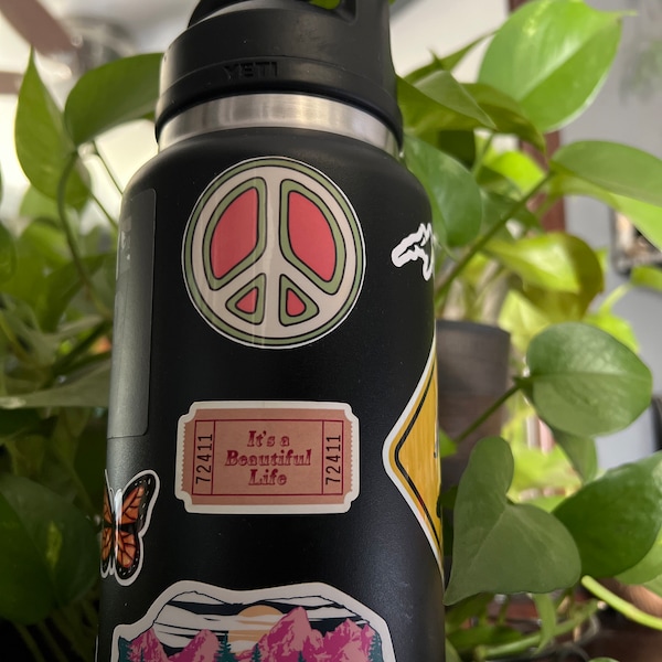 Retro Peace Sign Sticker | Peace Sign Stickers | 70s | Retro Stickers ...