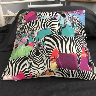 Zebra Cushion Cover/animal Print Decorative Cushion Cover/home Decor ...